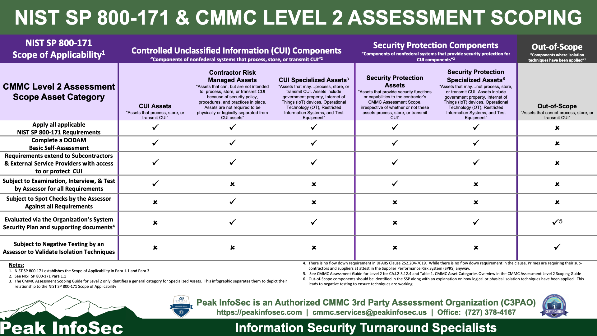 NIST SP 800 171 And CMMC Level 2 Assessment Scoping Infographic 